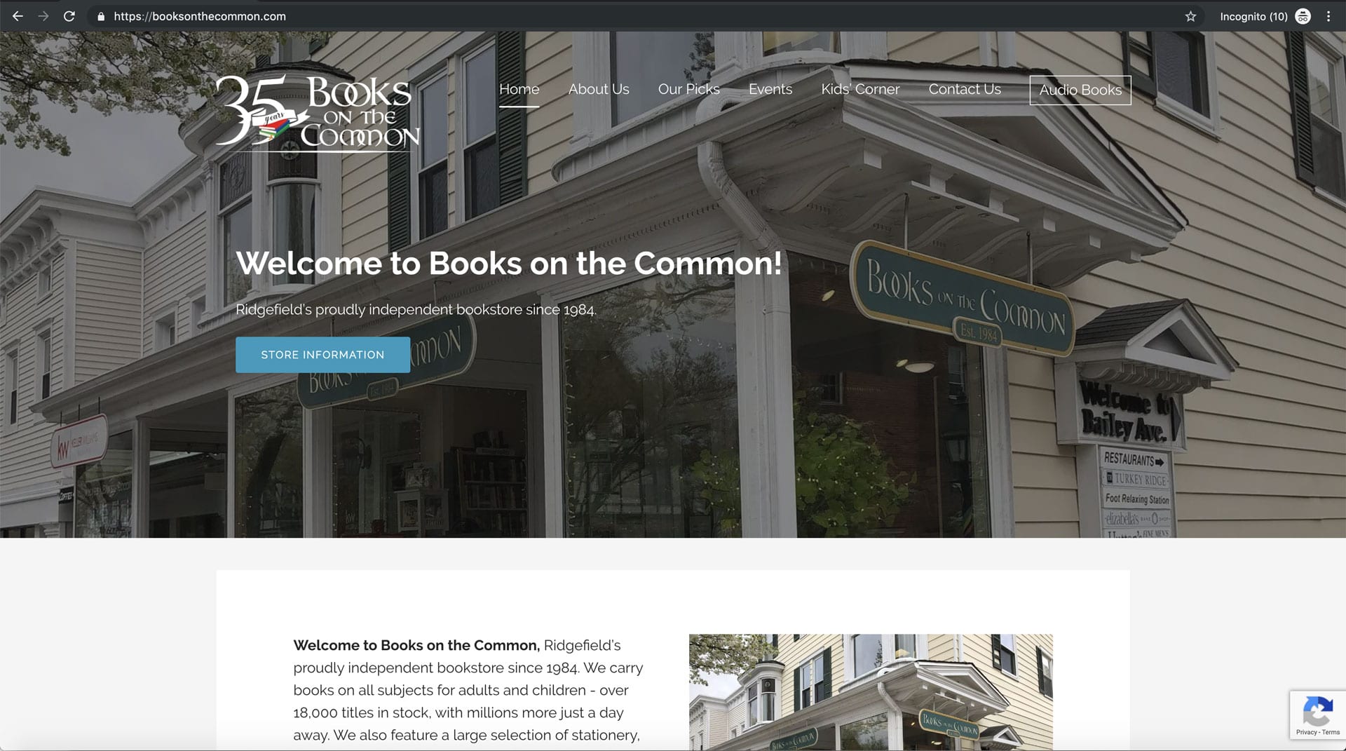 Bookstore Website Design Ridgefield, CT