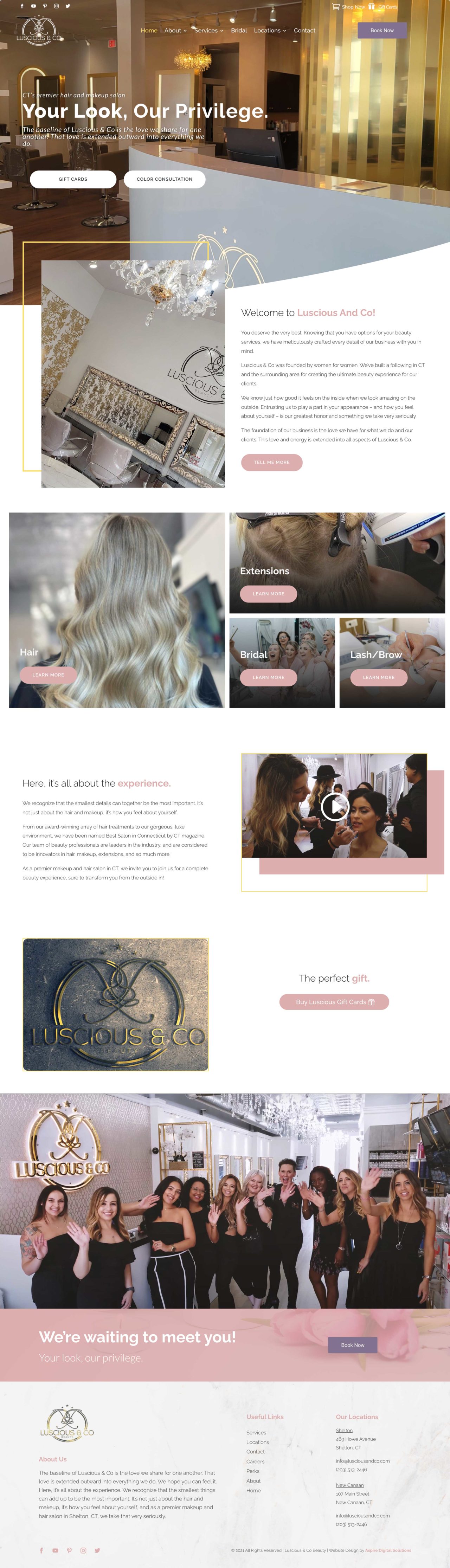 Luscious & Co. Website Design | Aspire Digital Solutions