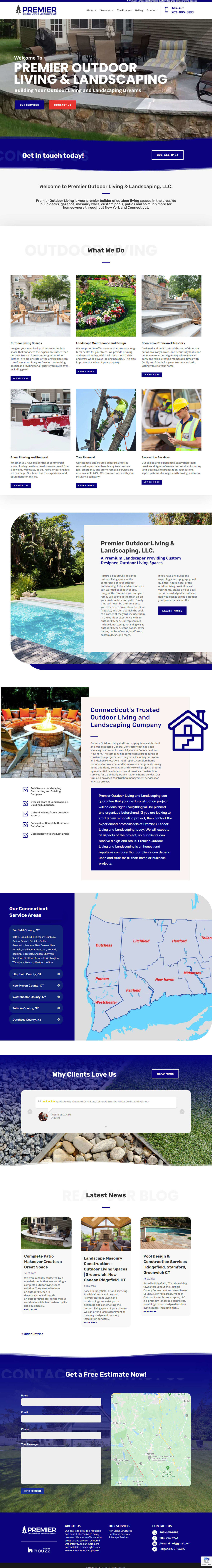 Premier Outdoor Living Website Design | Aspire Digital Solutions